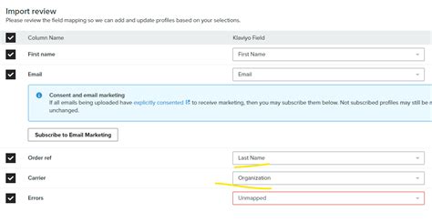 Can I Choose The Properties That Fields Default To When Importing Csv Klaviyo Community