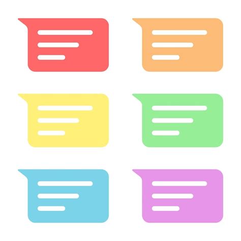 Premium Vector Vector Colorful Message Bubble Icons