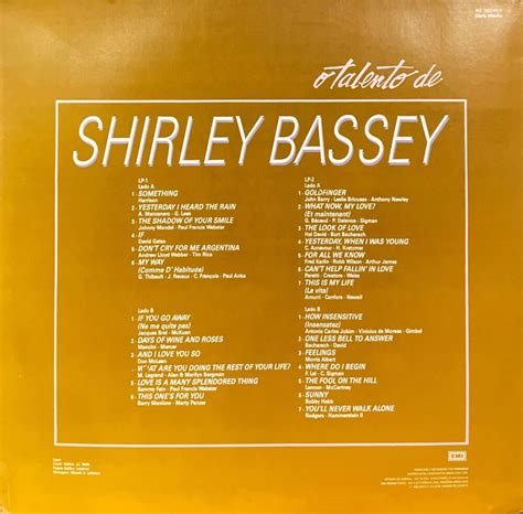 Shirley Bassey O Talento De Shirley Bassey Duplo1988 Estilhaços
