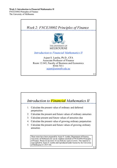Lec02 Fin Math 2 2perpage Week 2 Introduction To Financial