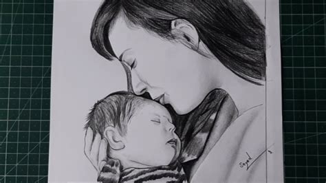 How To Draw A Mother Holding Baby Step By Step Drawing YouTube