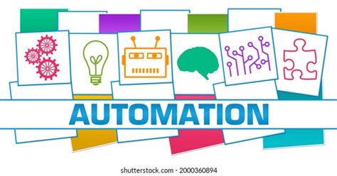 Automation Concept Image Text Related Symbols Stock Illustration 2000360894 Shutterstock