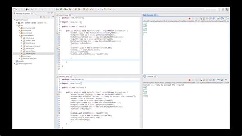 Client And Server Network Program In Java Using Separate Editor And