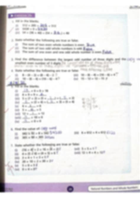 Solution Natural Numbers And Whole Numbers Exercise 2a 2b Solve Class