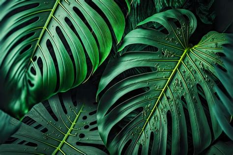 Premium Photo Tropical Leaf Green Exotic Nature Abstract Background