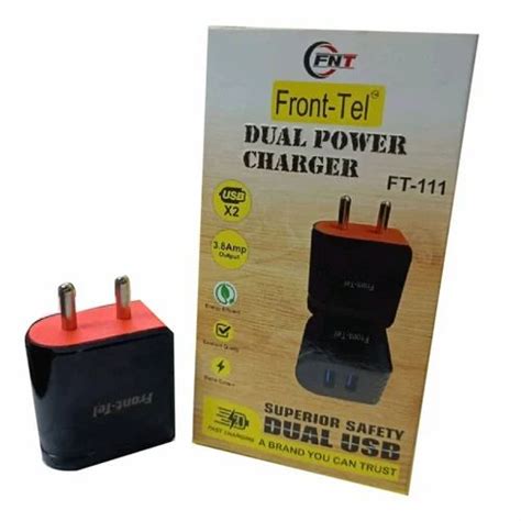 Front Tel Ft 111 38 Amp Dual Usb Mobile Charger At Rs 90box Usb