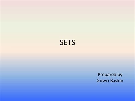 Set Theory