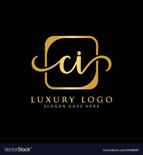 Initial Ci Letter Logo Creative Modern Typography Vector Image