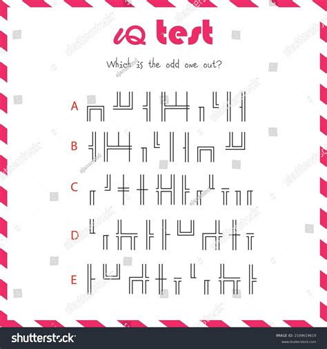 Practice Questions Worksheet Education Iq Test Stock Vector Royalty