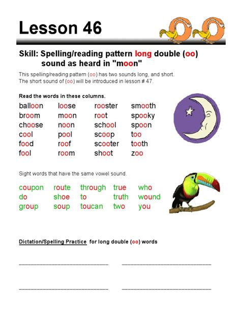 Lesson 46 Variant Vowel Pattern Long Oo Pdf
