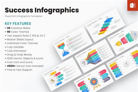 Инфографика успеха Шаблоны Powerpoint Шаблоны презентаций Включая