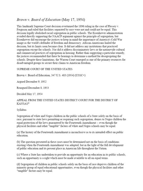 Brown V Board Of Education 2 Download Free Pdf Brown V Board Of
