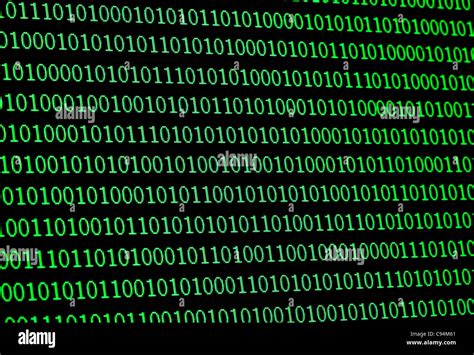 Binary Numbers On A Computer Screen Stock Photo Alamy