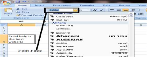How To Change Font In Excel Excel Help How To Change Font In Excel Excel Help