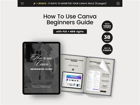 How To Use Canva Beginners Guide Canva Tutorials Mrr Plr Ebook Passive