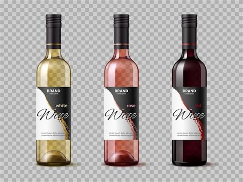 무료로 다운로드 가능한 Bottle Label Mockup 벡터 And 일러스트