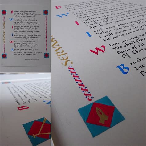 Stuart Barnby Calligraphy Servantsong Englishcaroline Calligraphy Nordenfarmartscentre