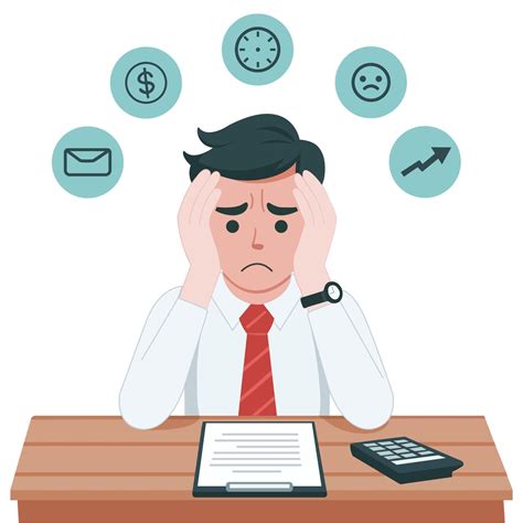 A Stressed Person Sits At A Desk Surrounded By Paperwork And A