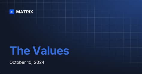 The Values Matrix