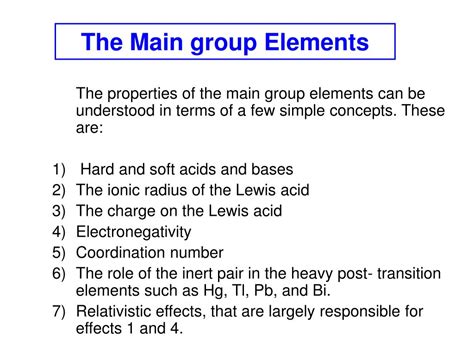 PPT Lecture 13 The Main Group Elements PowerPoint Presentation Free