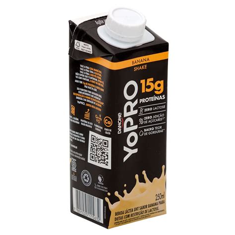Yopro Bebida Lactea Uht Banana 15g De Proteinas 250ml Preço Popular