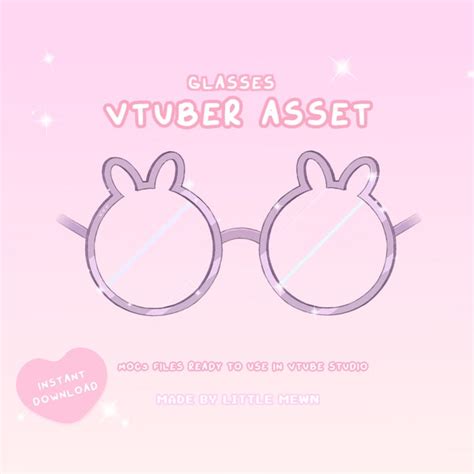Glasses Vtuber Asset Etsy