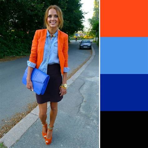¡combinaciÓn De Color Los Tonos Azules Y Naranjas Son Colores