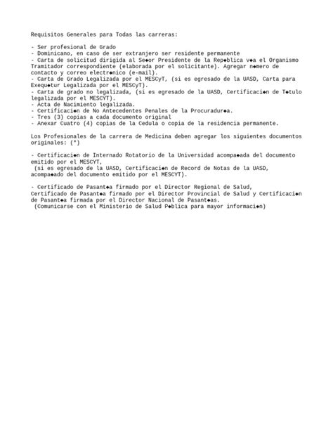 Requisitos Para Solicitud De Exequatur Pdf