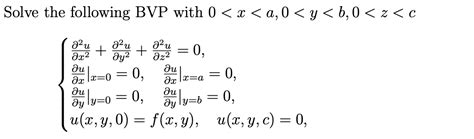 Solved Solve The Following Bvp With Chegg