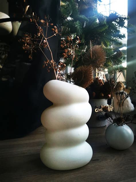 Modern White Vase Unbreakable Vase Plastic Minimal Vase Aesthetic Vase