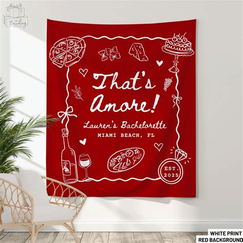 Thats Amore Bridal Shower Decor Personalized Italian Themed