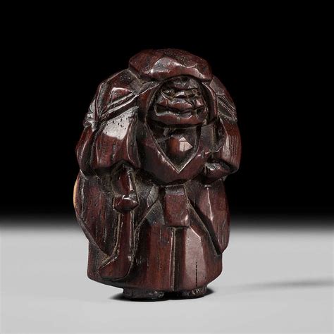 Lot 208 A Rare Ittobori Sandalwood Netsuke Of Benkei