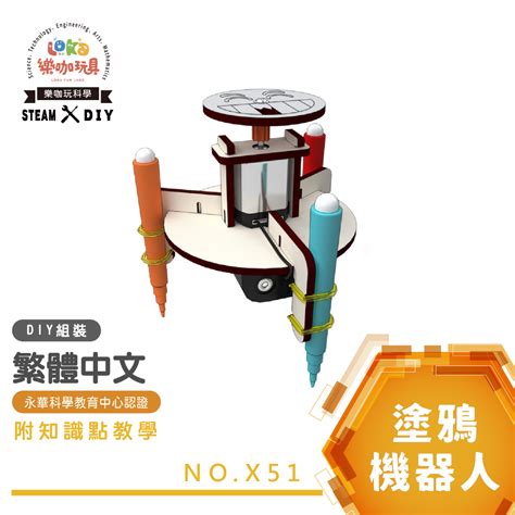 【隔日配 科學diy】｜塗鴉機器人｜全彩繁中說明書｜摩擦力 夏令營禮贈品 科學玩具 教具 手作材料包 實驗教材 X51 蝦皮購物