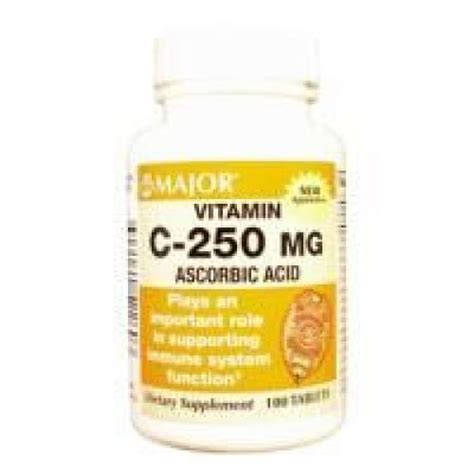Harvard Drug Vitamin C 250mg Tab 100 Box Of 100 Pack Of 5 Shelhealth
