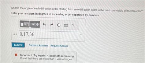 Solved A 500 Lines Per Mm Diffraction Grating Is Illuminated