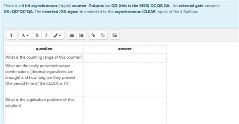 Solved There Is A Bit Asynchronous Ripple Counter Chegg