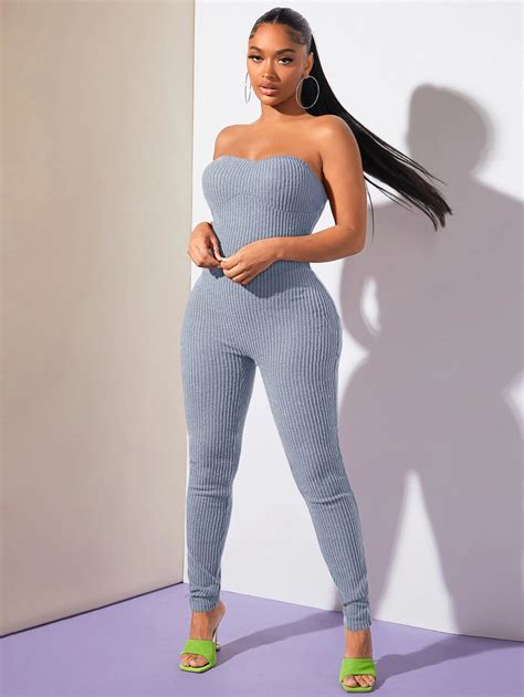 Solid Colored Sleeveless Unitard Jumpsuit Comfy Jumpsuits
