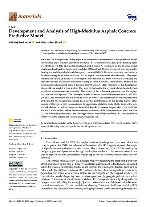 Pdf Development And Analysis Of High Modulus Asphalt Concrete