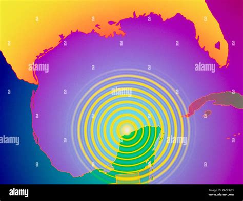 Chicxulub Crater Artwork Showing The Size And Location Of The