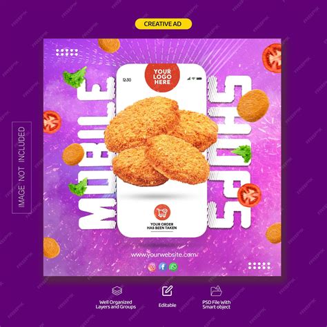 Premium Psd Cutlet Creative Ad