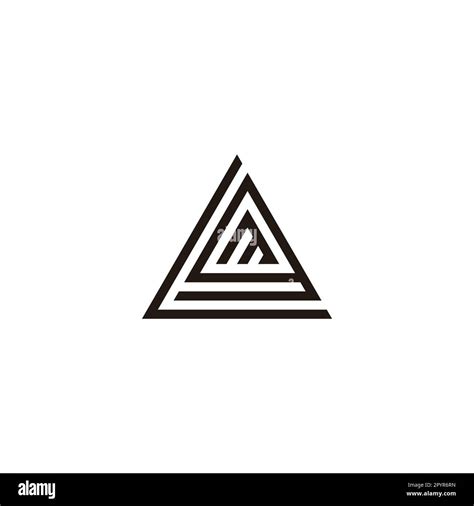 Letter L G And M Triangle Geometric Symbol Simple Logo Vector Stock