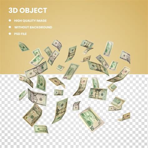 Premium Psd 3d Dollar Note