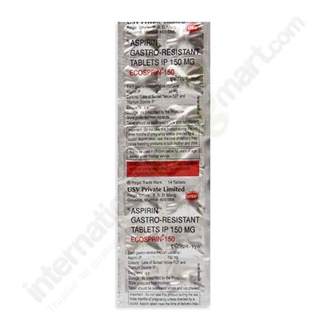 Buy Acetylsalicylic Acid 150mg Tablets Online At Price IDM