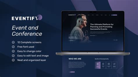 Eventify Event Conference Website UI Design Figma