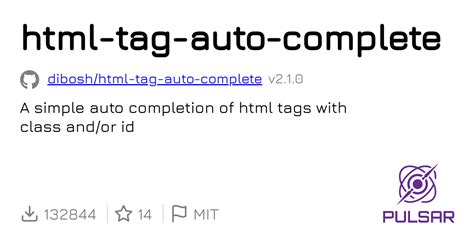html tag auto complete