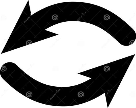 Two Curved Black Arrows Rotating In A Circular Motion Creating A Continuous Loop That