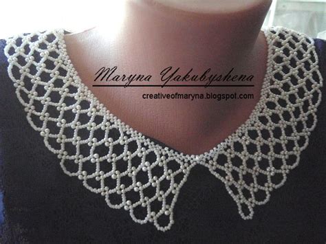 Творческие истории с Мариной Якубышеной Воротничок Нежность Схемы для изготовления