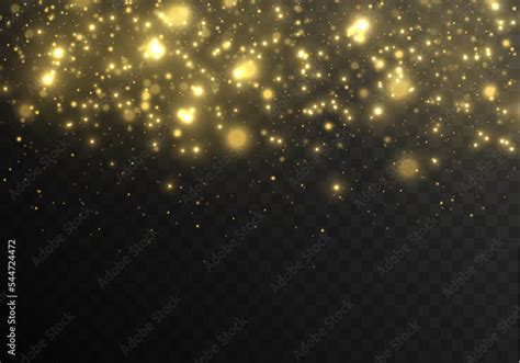 Bokeh Lights Yellow Sparkle Blur Gold Dust Sparks Defocused Golden
