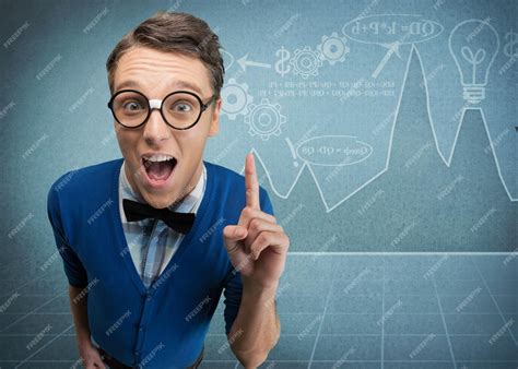 Premium Photo Nerd With An Idea Isolated On White