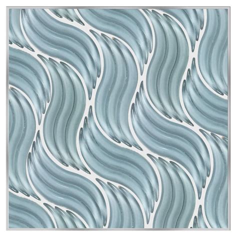 Wave Tile Backsplash Art Mosaic Pinterest